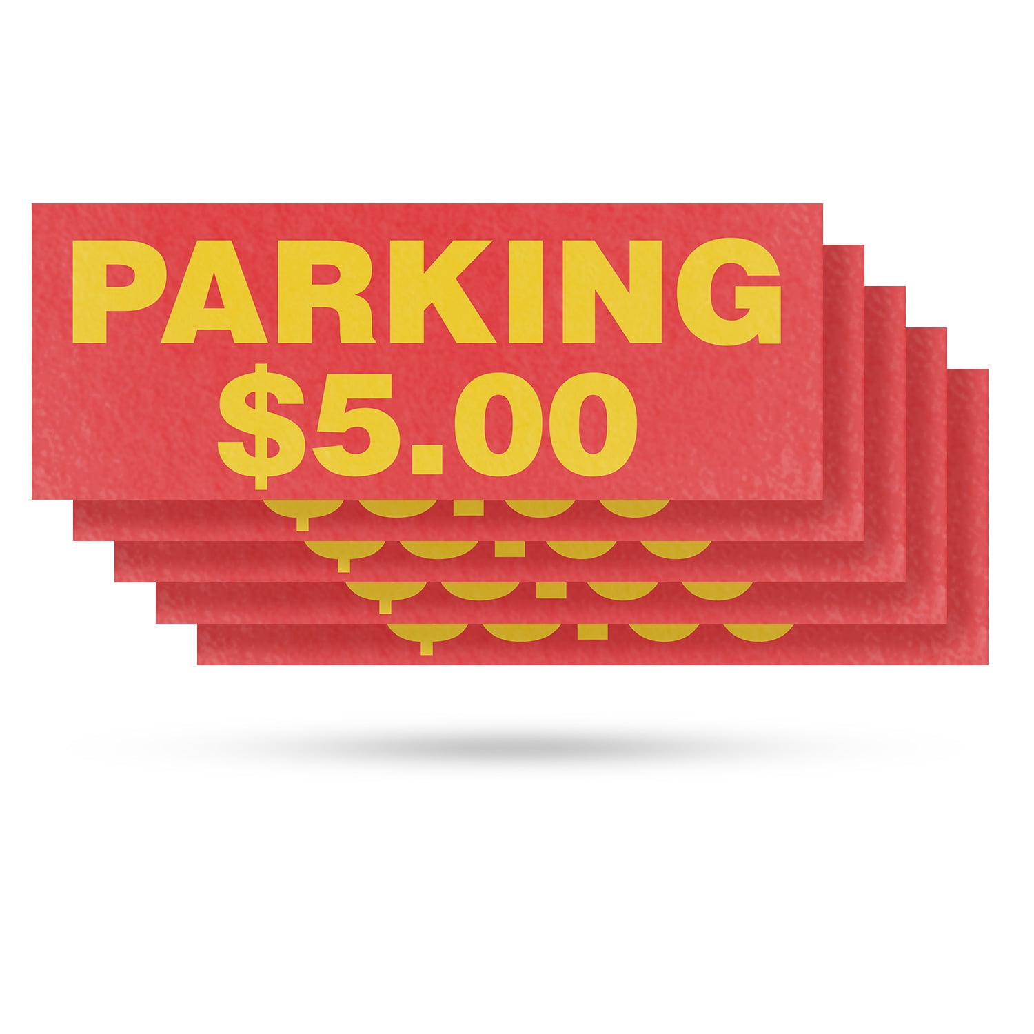 Parking $5 Dollars Vinyl Decal 5 Pack of 24 Inch x 9 Inch Weatherproof ...