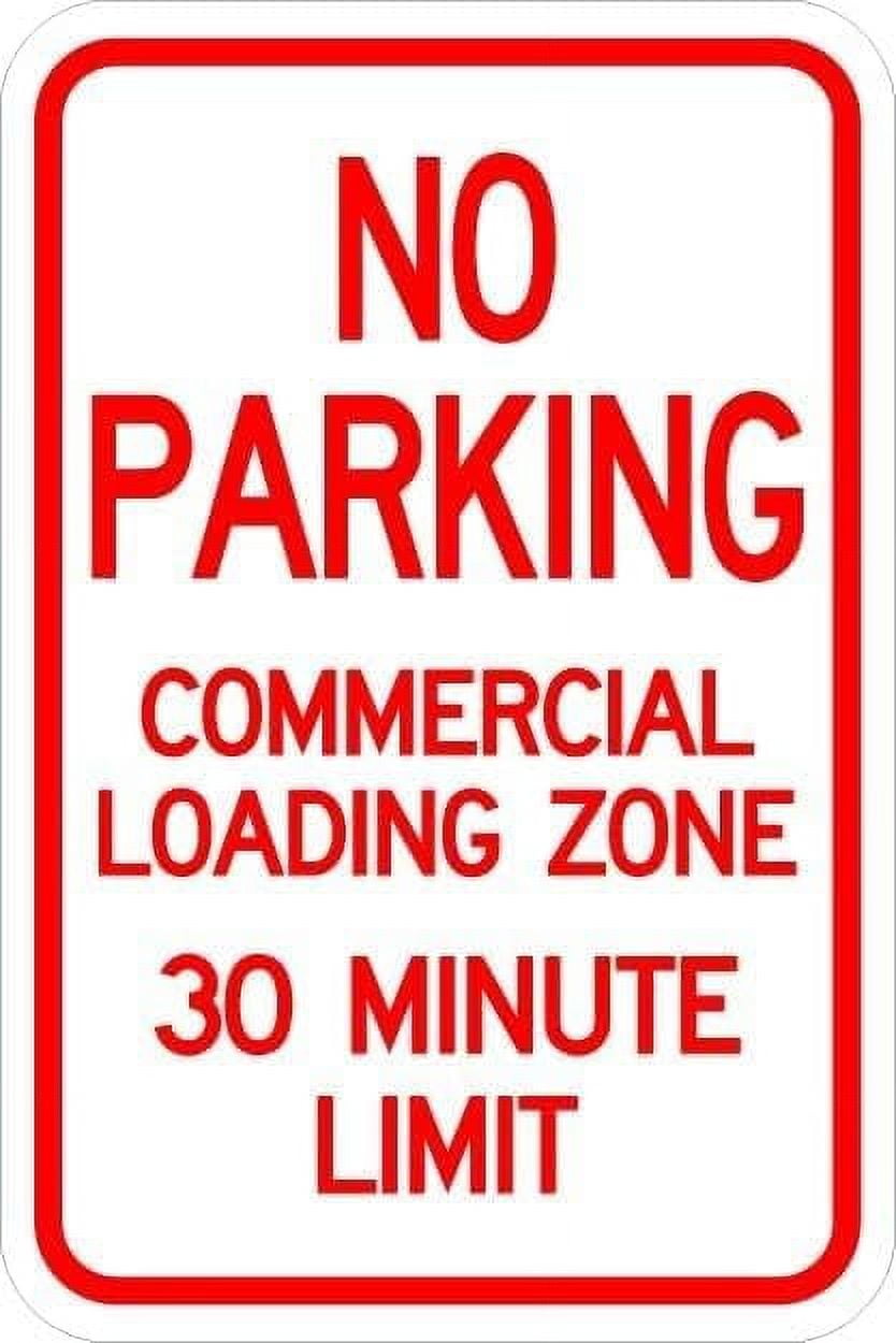 No Parking-Commercial Loading Zone Sign Parking Signs Metal Sign Tin ...