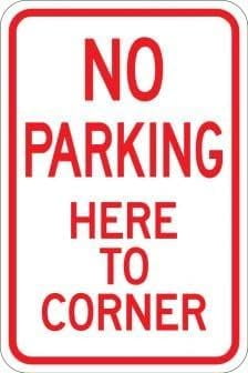 No Parking Here To Corner Parking Signs Metal Sign Tin Sign 12x16 Inch ...