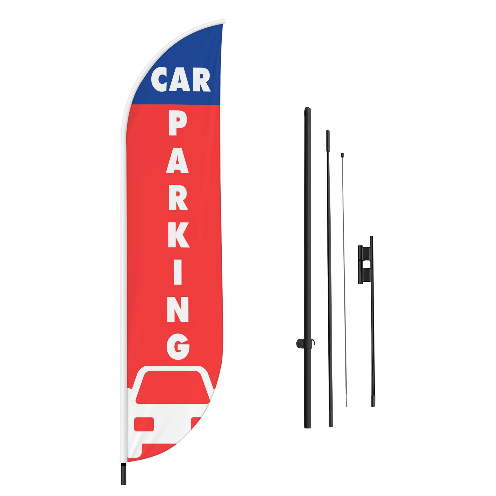 Parking Feather Flag(11.5feetX2.5feet) by DreamController | Outdoor ...