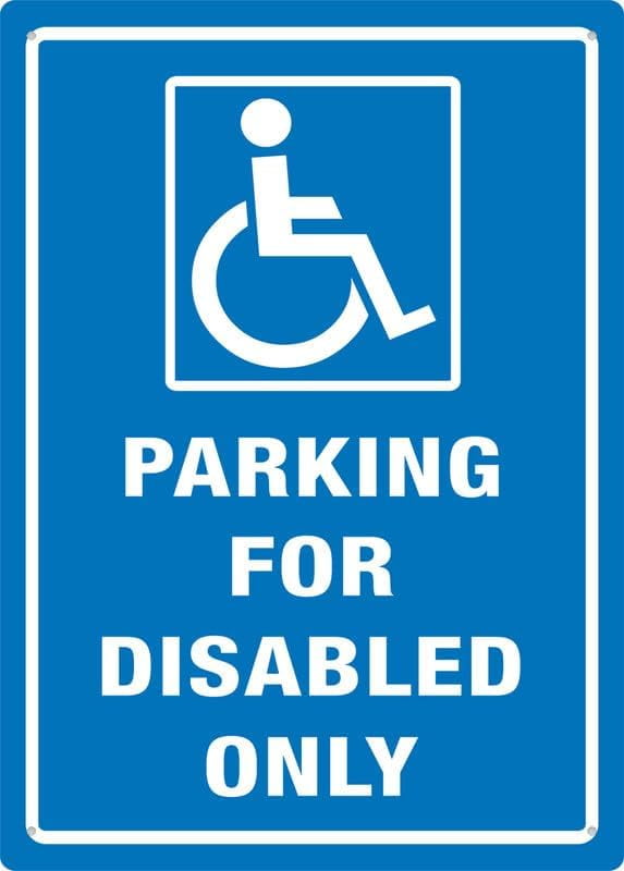 Parking For Disabled Only Sign Outdoor Uv Printed Rust Free Aluminum 12 ...