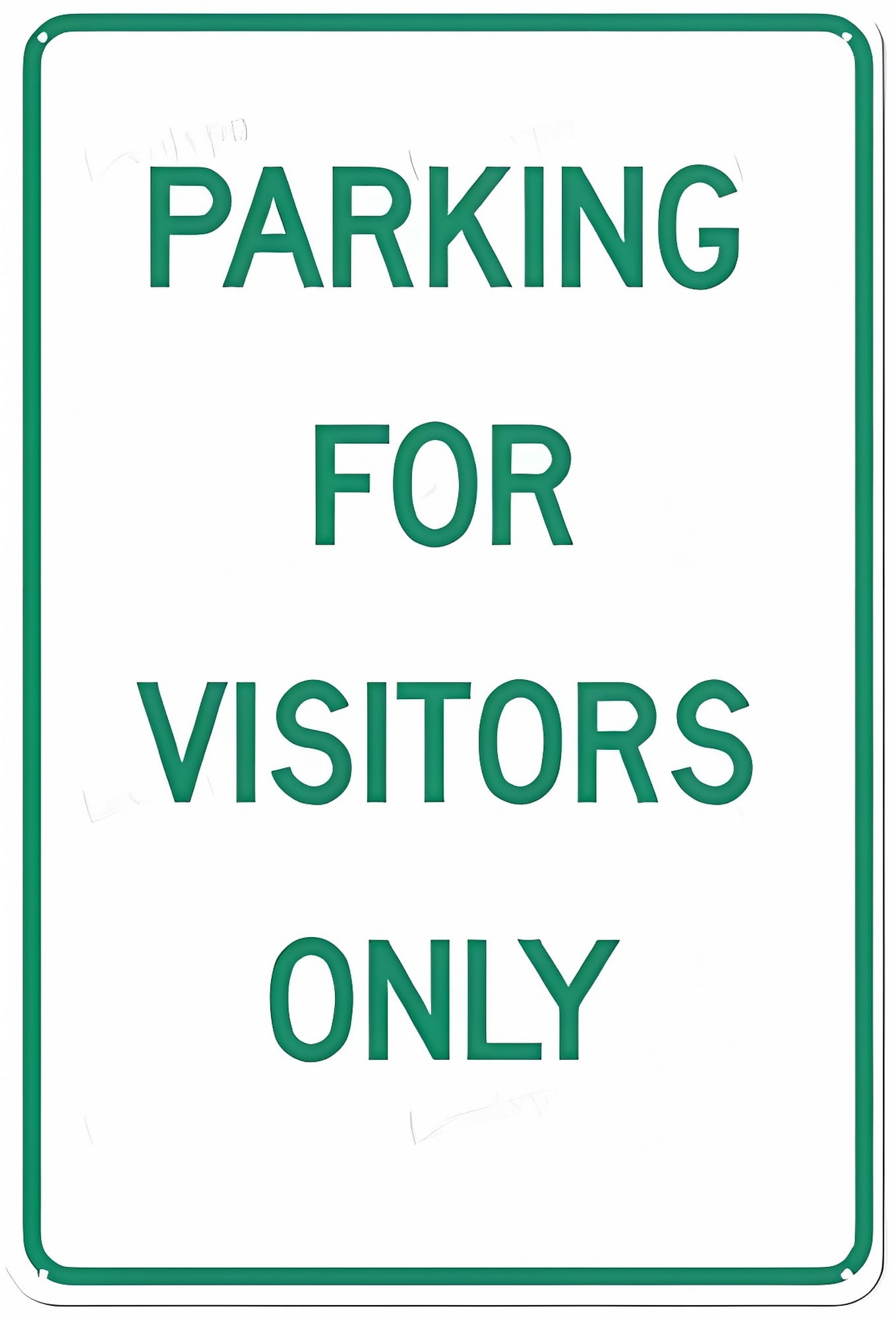 Parking For Visitors Only Sign - 8"x12" Aluminum Metal Sign, Fade ...