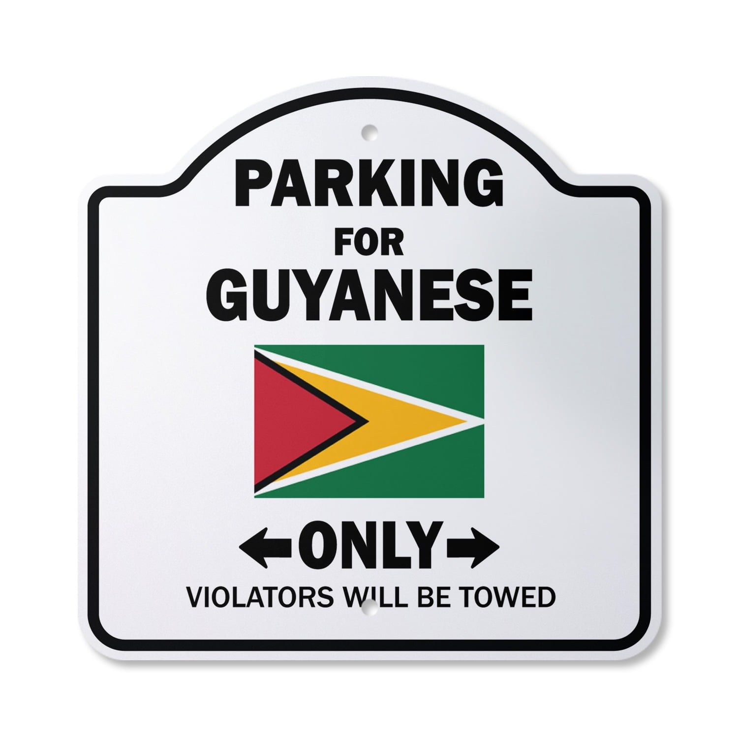 Parking For Guyanese Only 10” x 10” Sign | Indoor/Outdoor Plastic ...