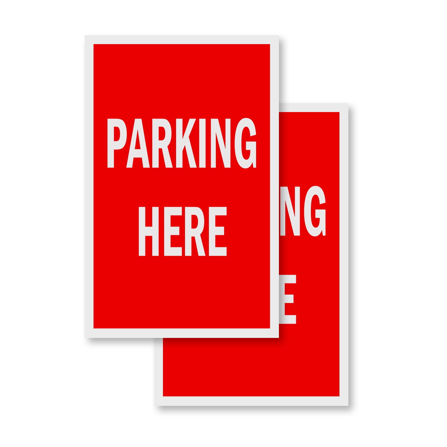 Parking Here (2-PACK) 24" x 36" Vinyl Decals | Sign Insert Peel & Stick ...