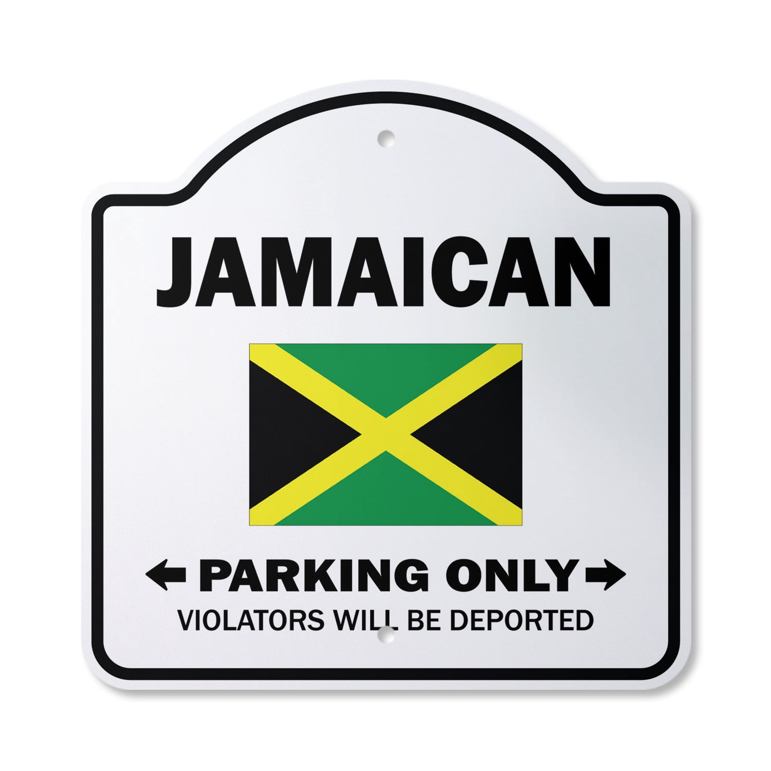 Parking For Jamaican Only 14" X 14" Sign | Indoor/Outdoor Plastic ...