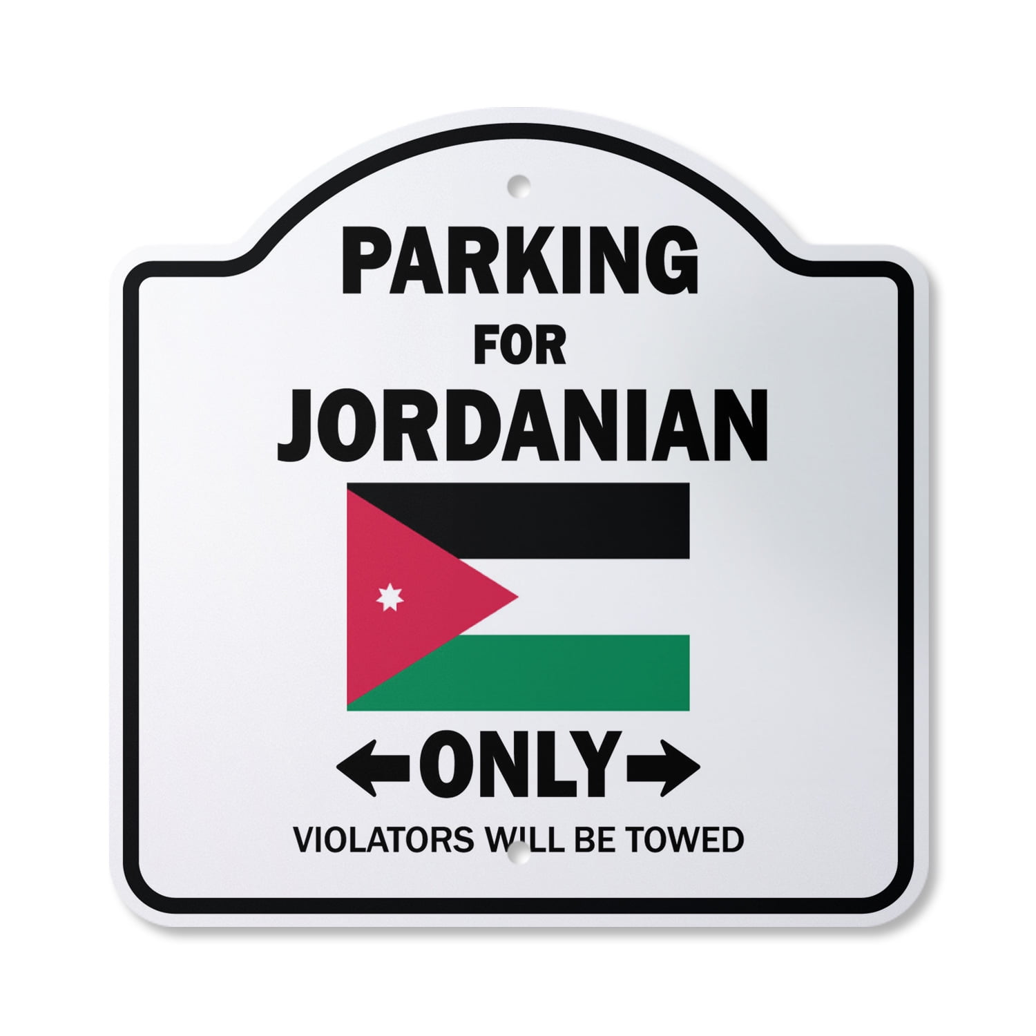 Parking For Jordanian Only 12" X 12" Sign | Indoor/Outdoor Plastic ...