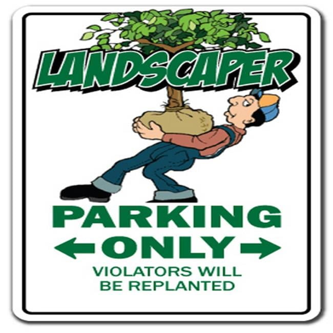 Parking Landscaping Gardener Sod Gift Mower Flowers Trees Decal Wall ...