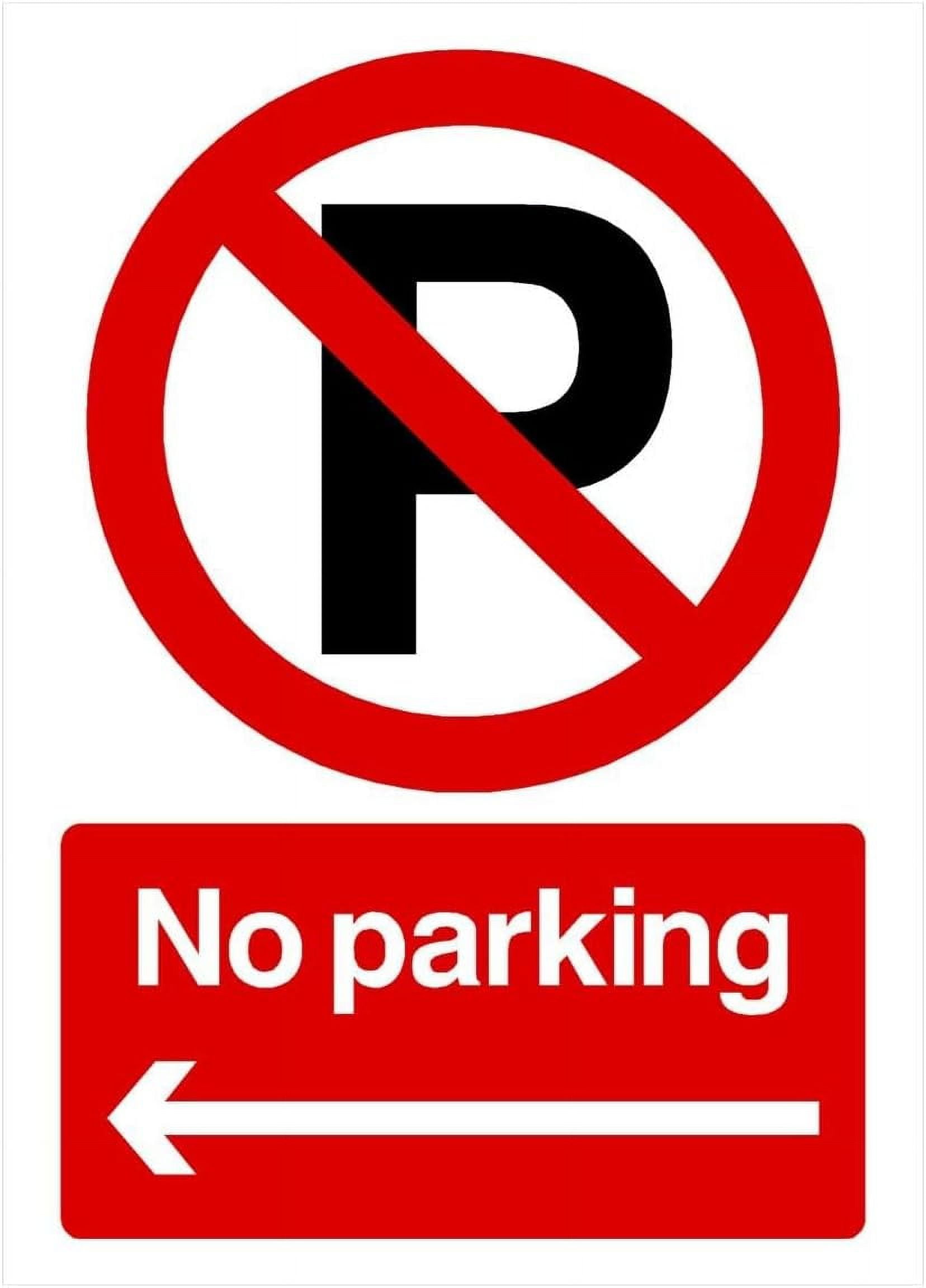 No Parking Left Arrow P Sign Portrait Parking Signs & Permits Metal ...