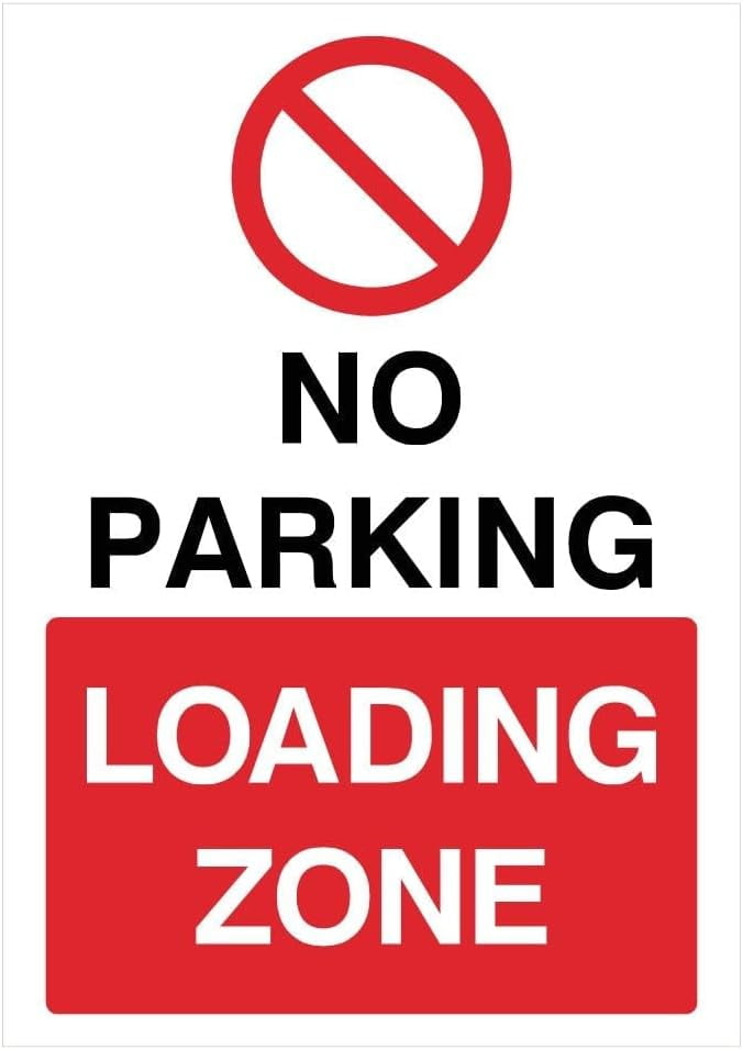 No Parking Loading Zone Portrait Sign Parking Signs & Permits Metal ...