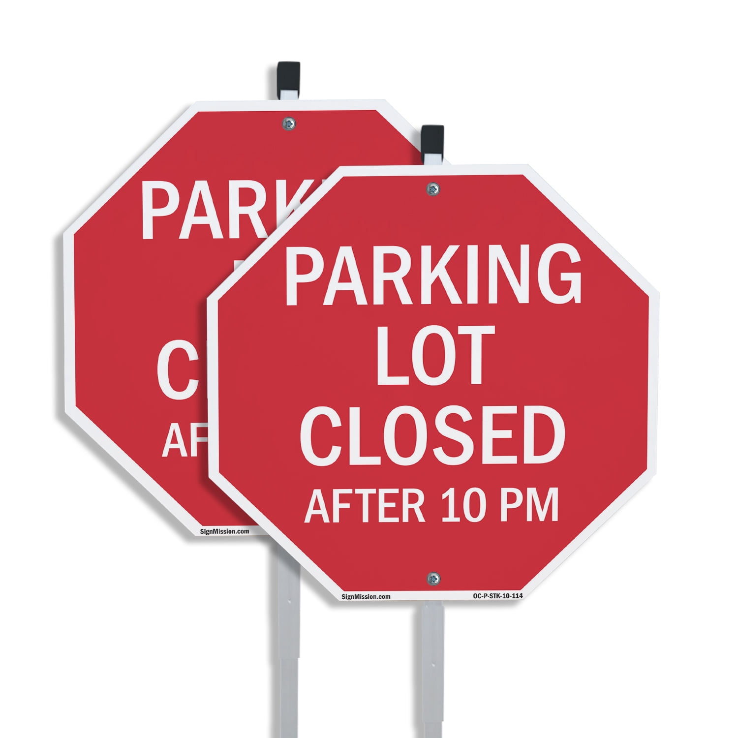 Parking Lot Closed After 10 Pm (2 Pack) 10 inch X 10 inch Octagon ...