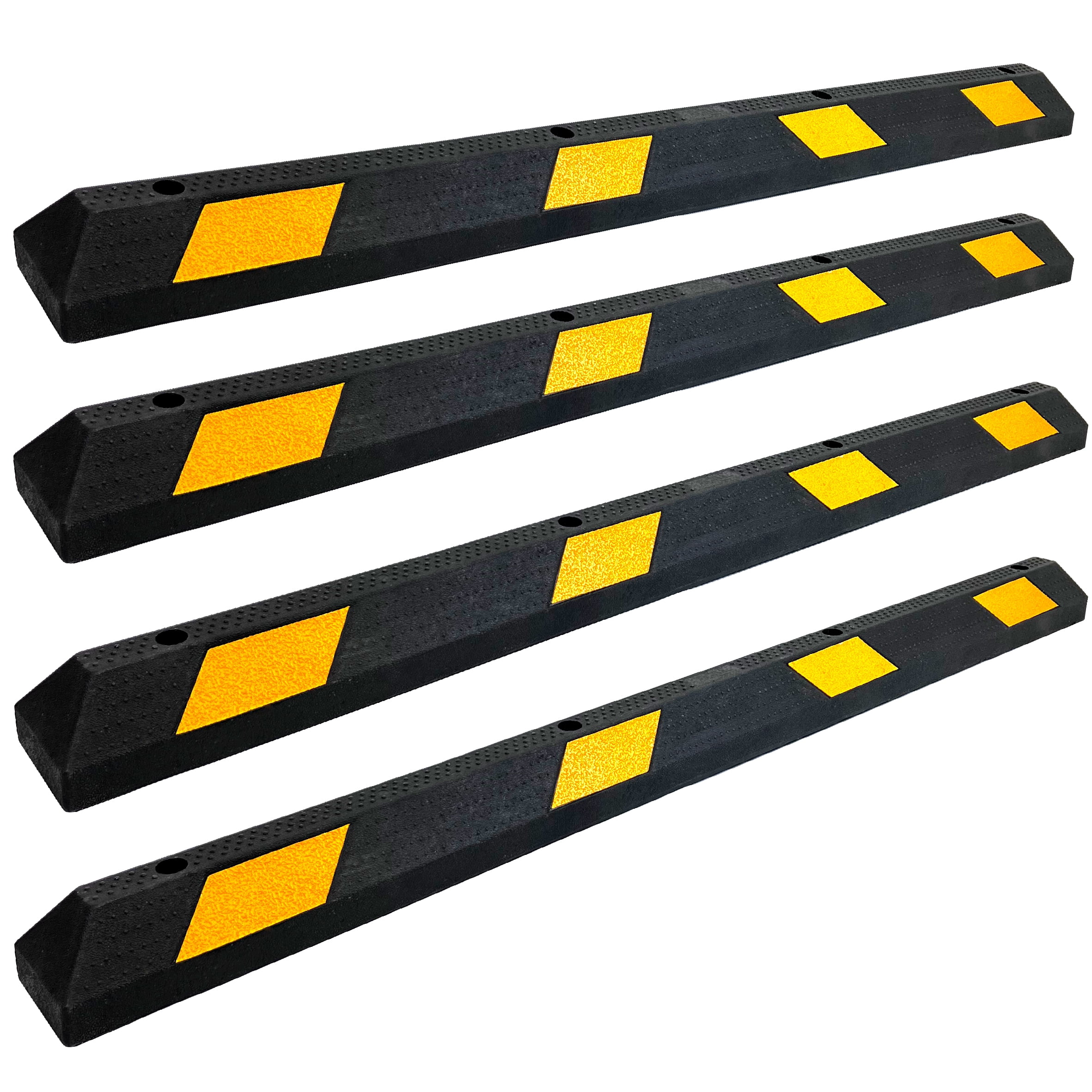 Heavy Duty Rubber Parking Lot Curb Wheel Stopper - 6 Ft, 44,000 LB ...