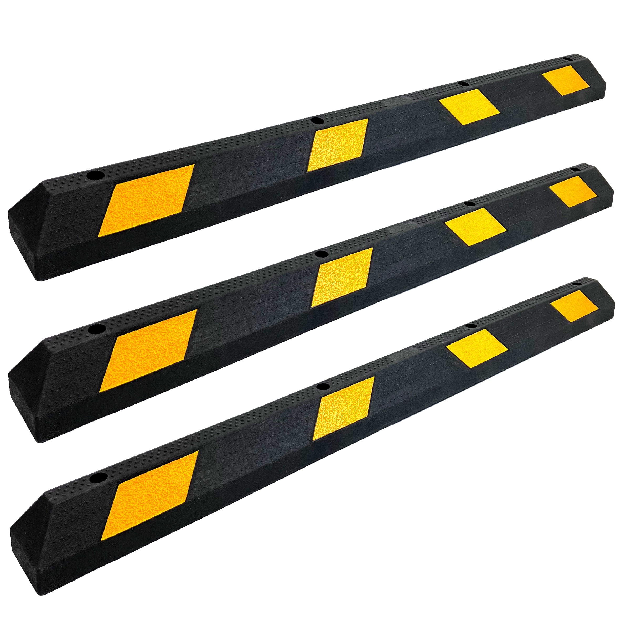 Walmart Heavy Duty Rubber Parking Lot Curb Wheel Stopper - 6 Ft, 44,000 ...