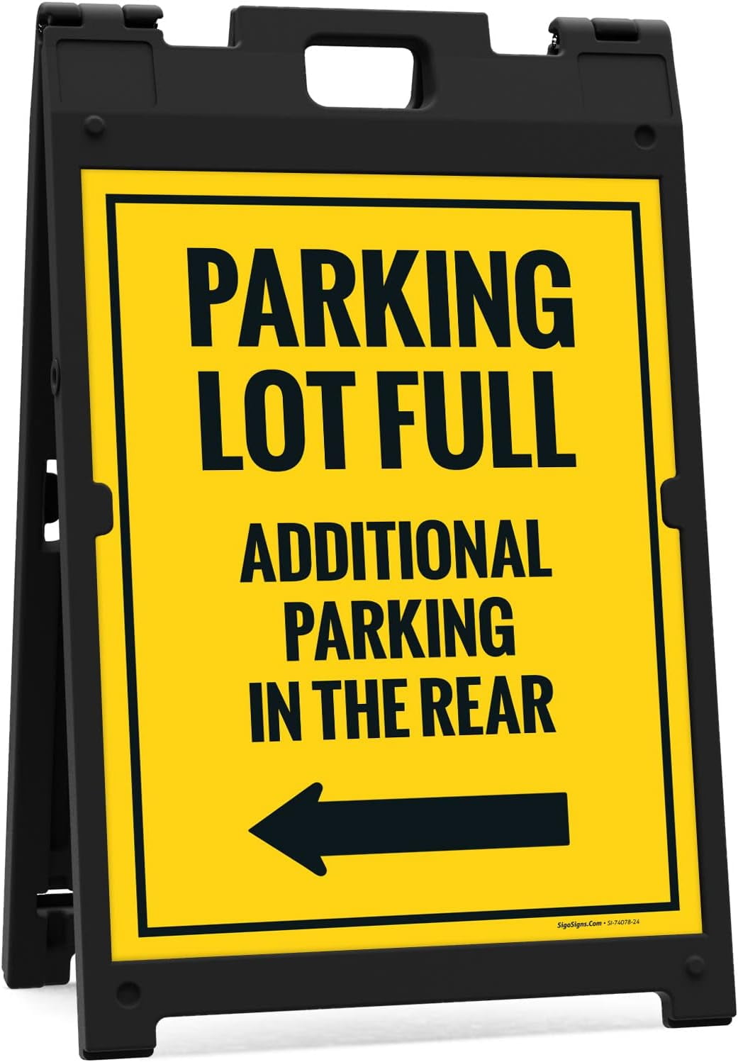 Parking Lot Full Additional Parking in The Rear with Left Arrow ...