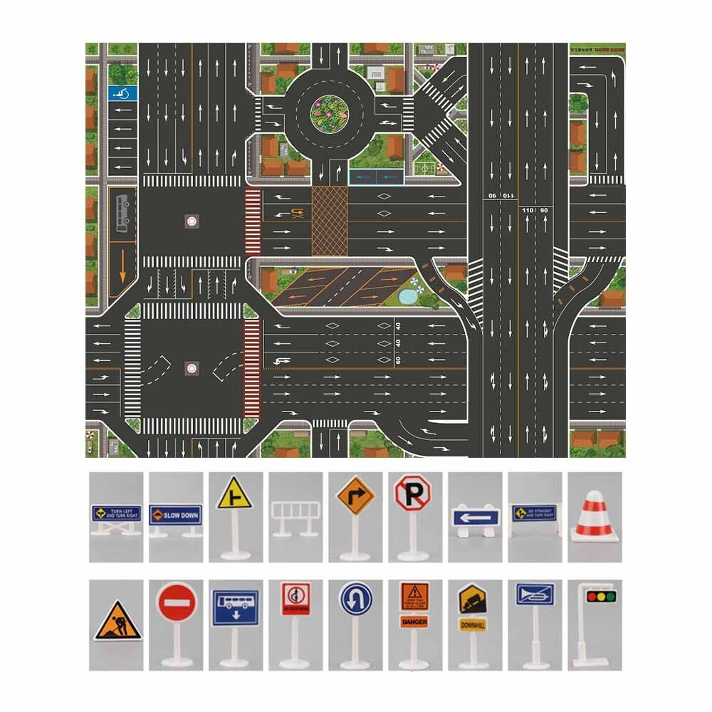 Parking Lot Map Educational Interesting Traffic Parking Lot Map Toy for ...