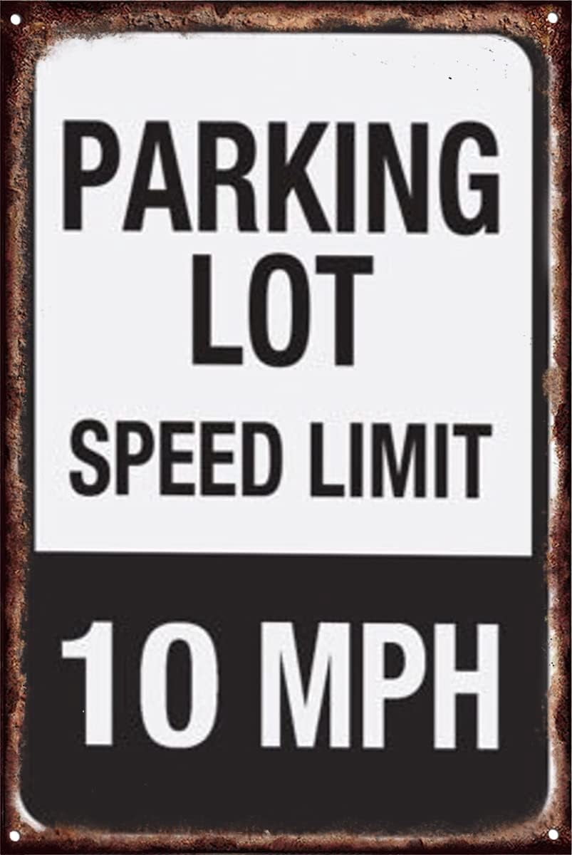 Parking Lot Speed Limit Signs - 10 Mph Sign 12x16 Inch Reflective ...