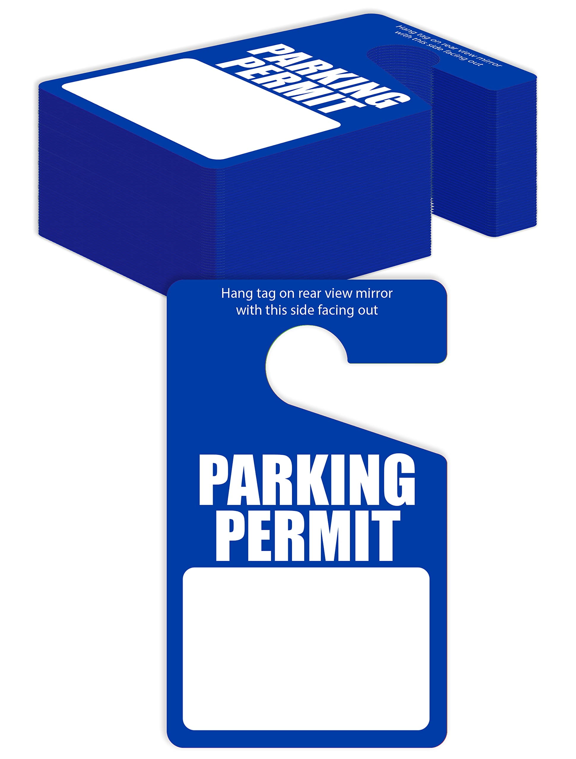 Parking Permit Hang Tags, 50 Pack, Poly Plastic Parking Placards ...