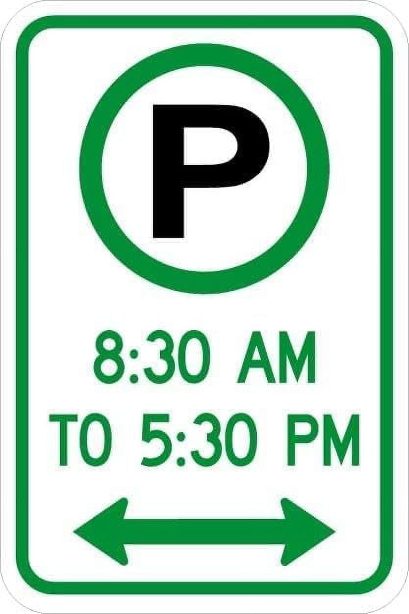 Parking Permitted X:XX AM to X:XX PM Sign Parking Signs Metal Sign Tin ...