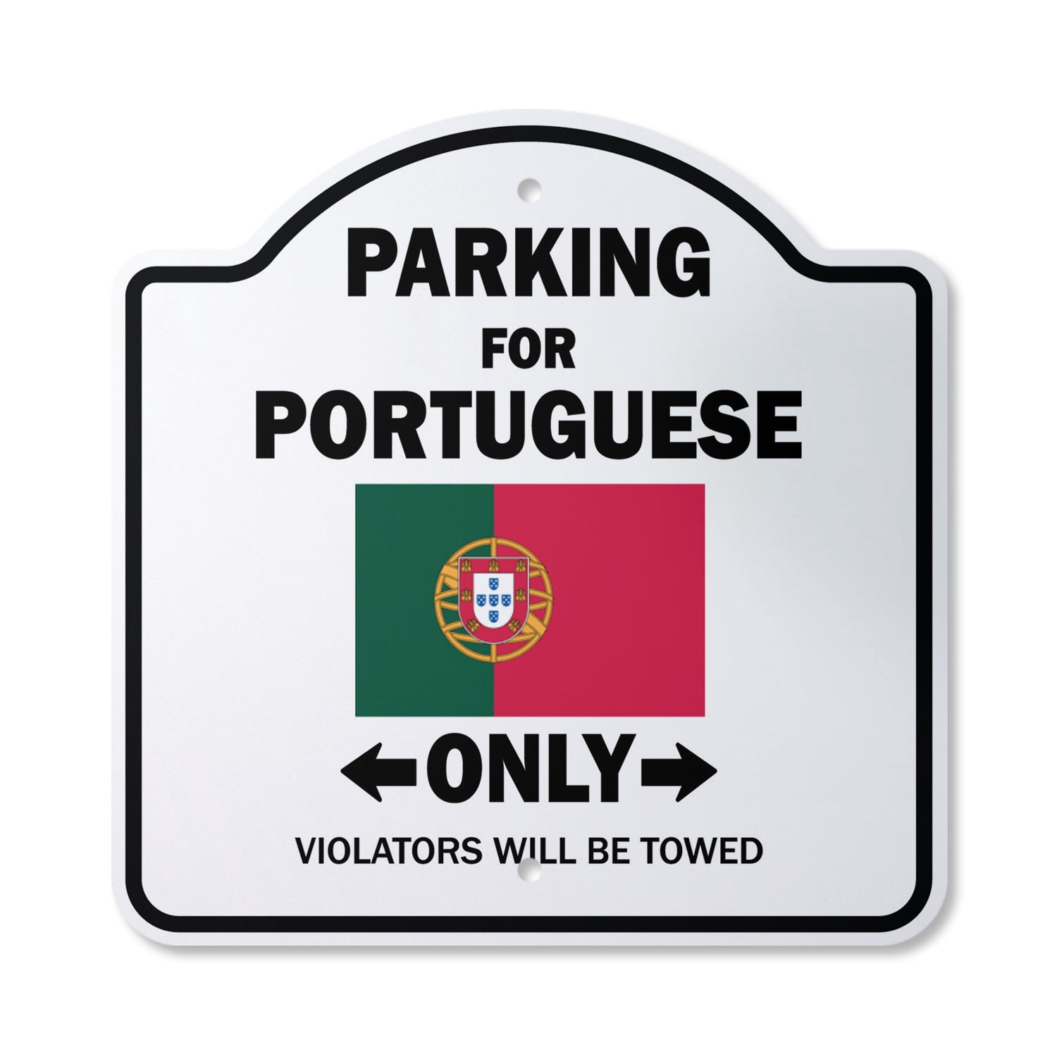 Parking For Portuguese Only 10” x 10” Sign | Indoor/Outdoor Plastic ...