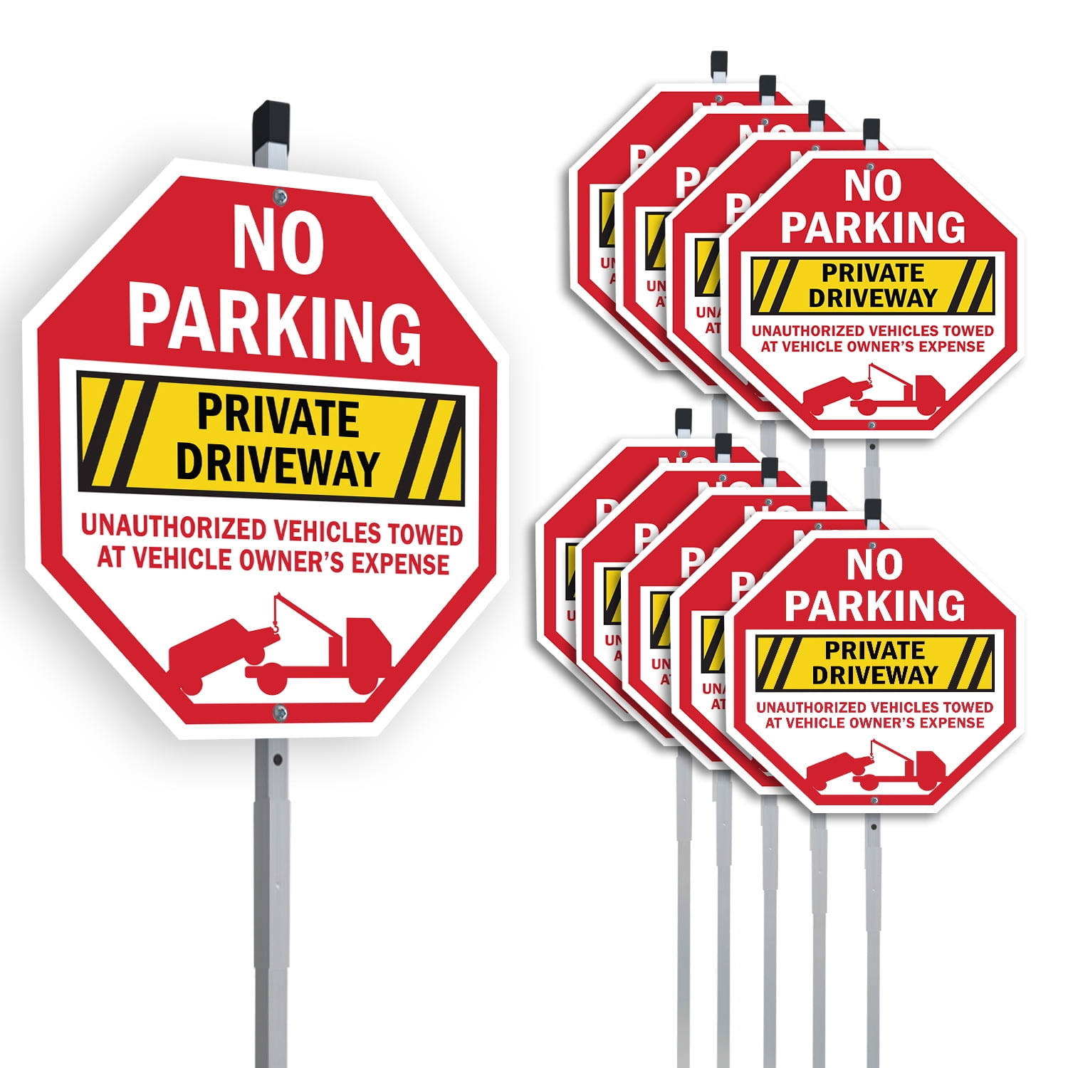 No Parking Private Driveway Unauthorized Vehicles Towed at Vehicle ...