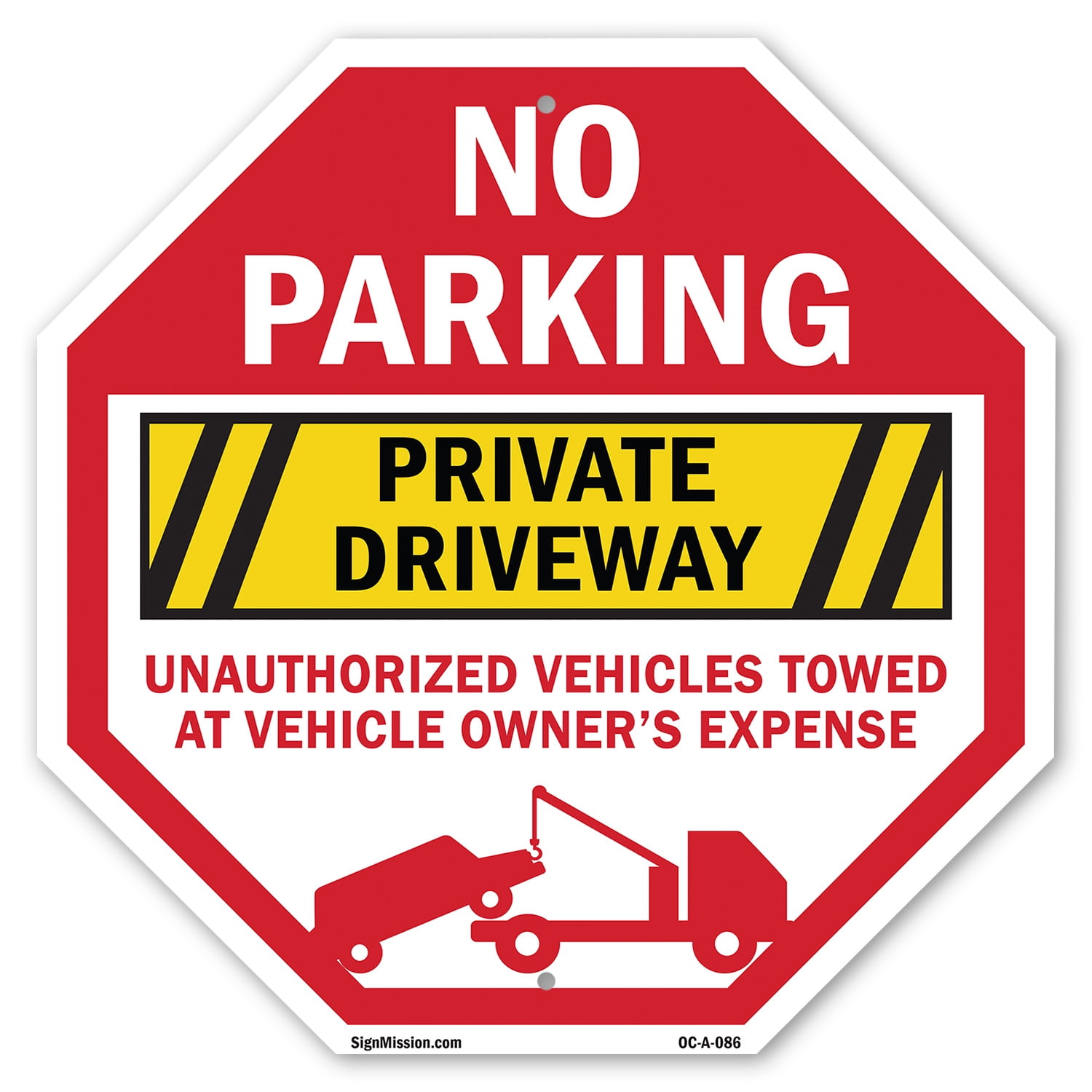 No Parking Private Driveway Unauthorized Vehicles Towed at Vehicle ...
