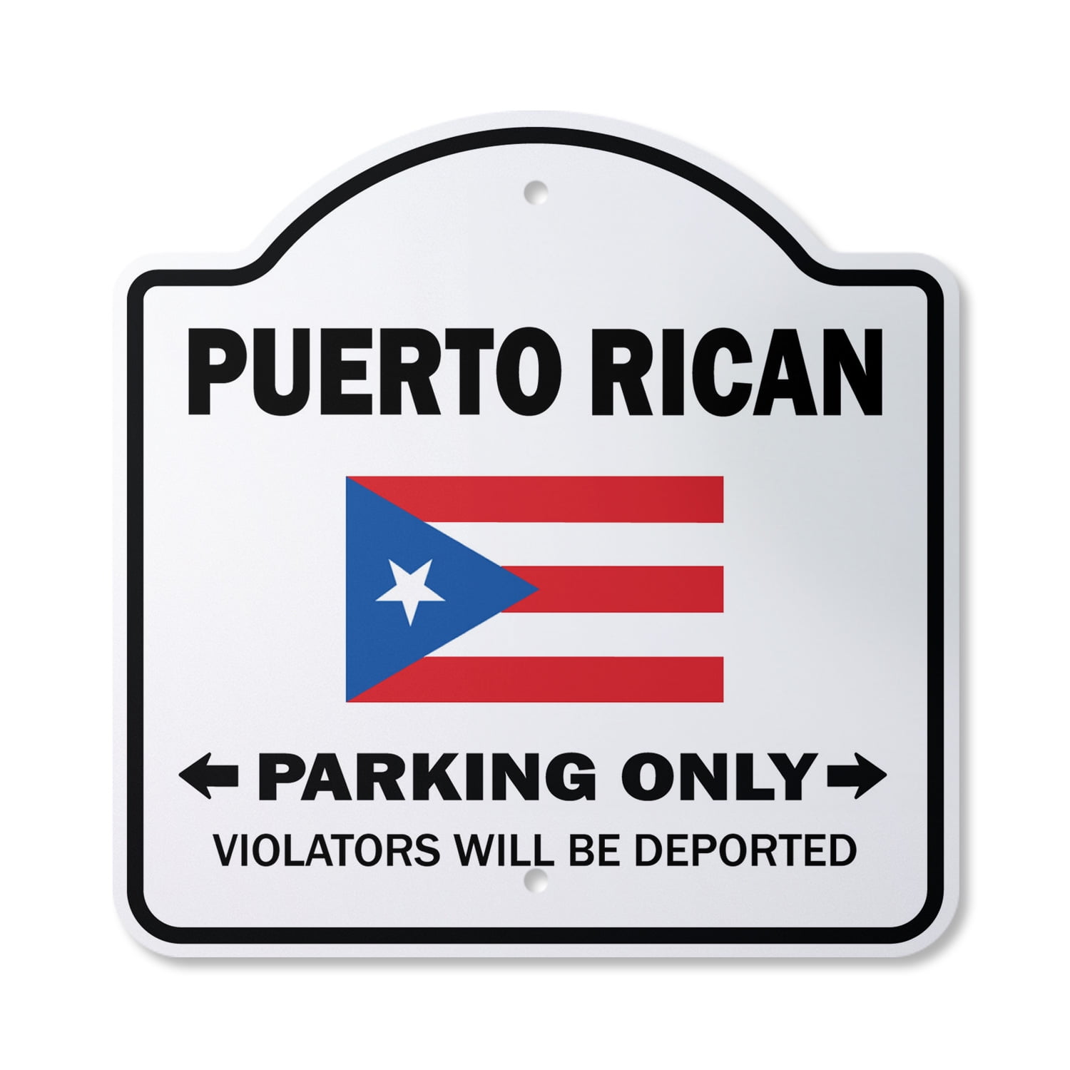 Parking For Puerta Rican Only 12" X 12" Sign | Indoor/Outdoor Plastic ...