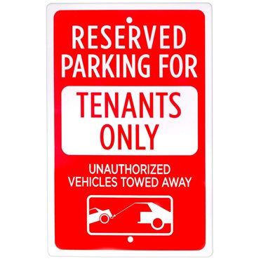 Tenant Parking Only Sign - Walmart.com