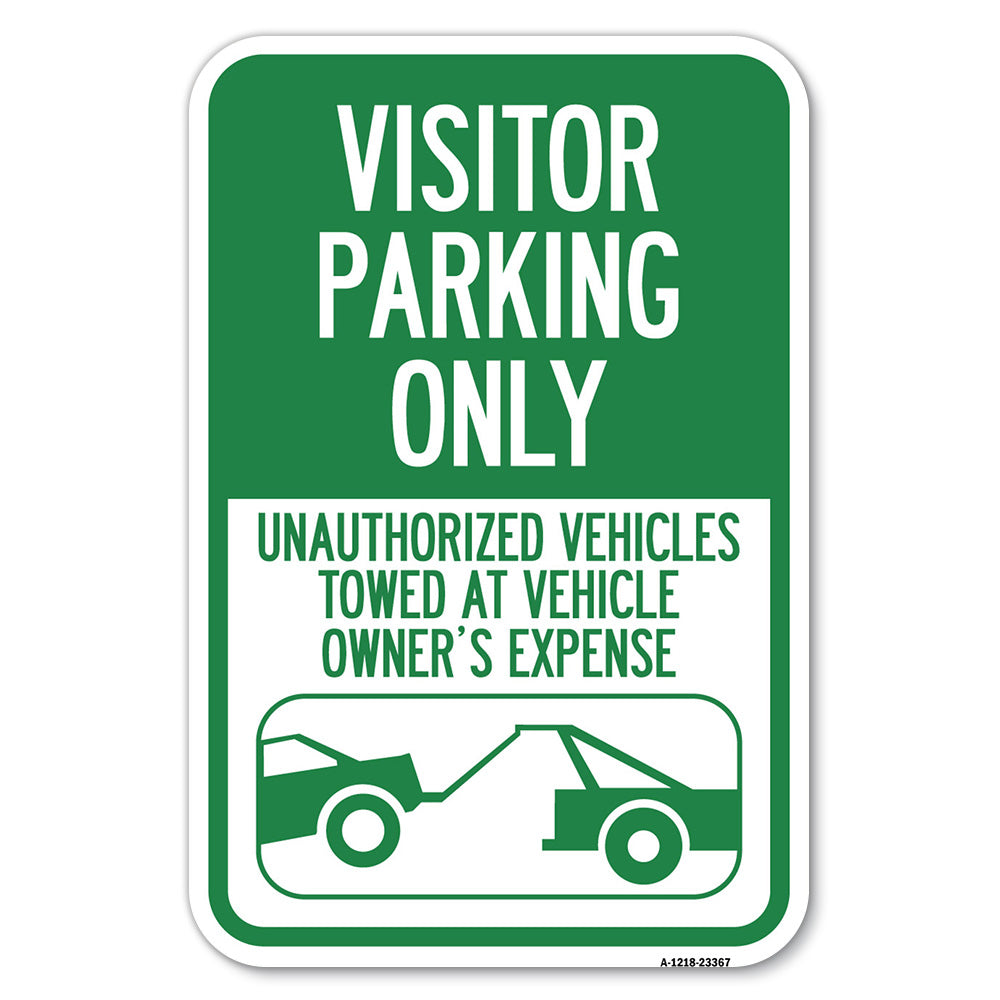 Parking Restriction Sign Visitor Parking Only Unauthorized Vehicles ...