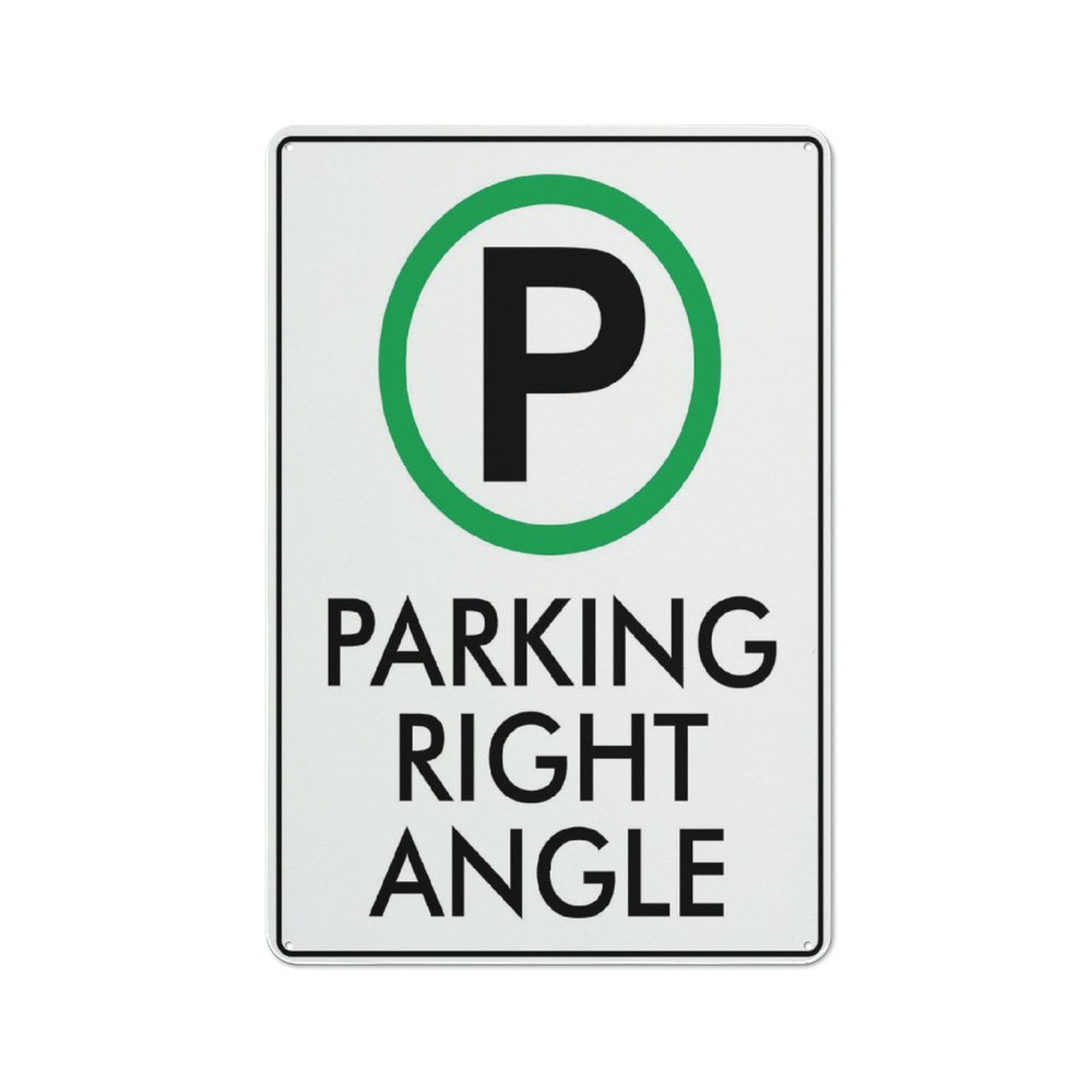 Parking Right Angle Sign Warning Sticker-Security Sign Outdoor Sign 12 ...