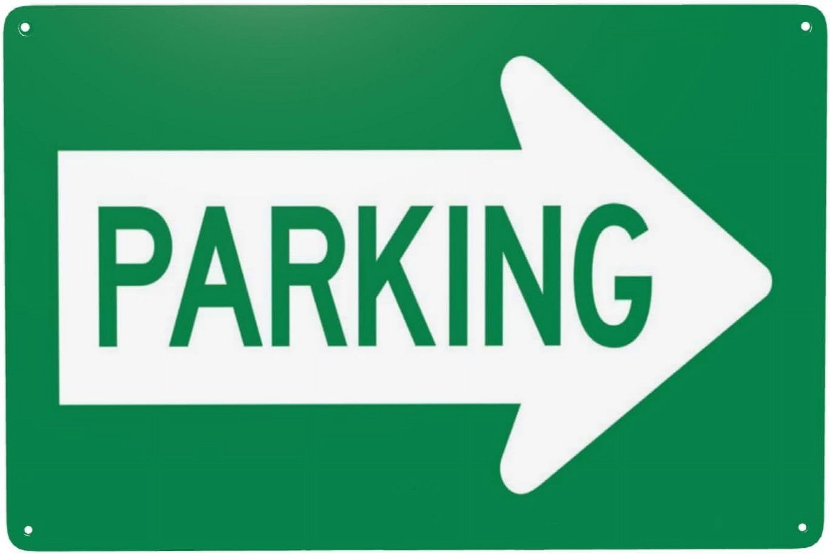 Parking Right Arrow Metal Signs, Cautions Security Tin Sign, Safety ...