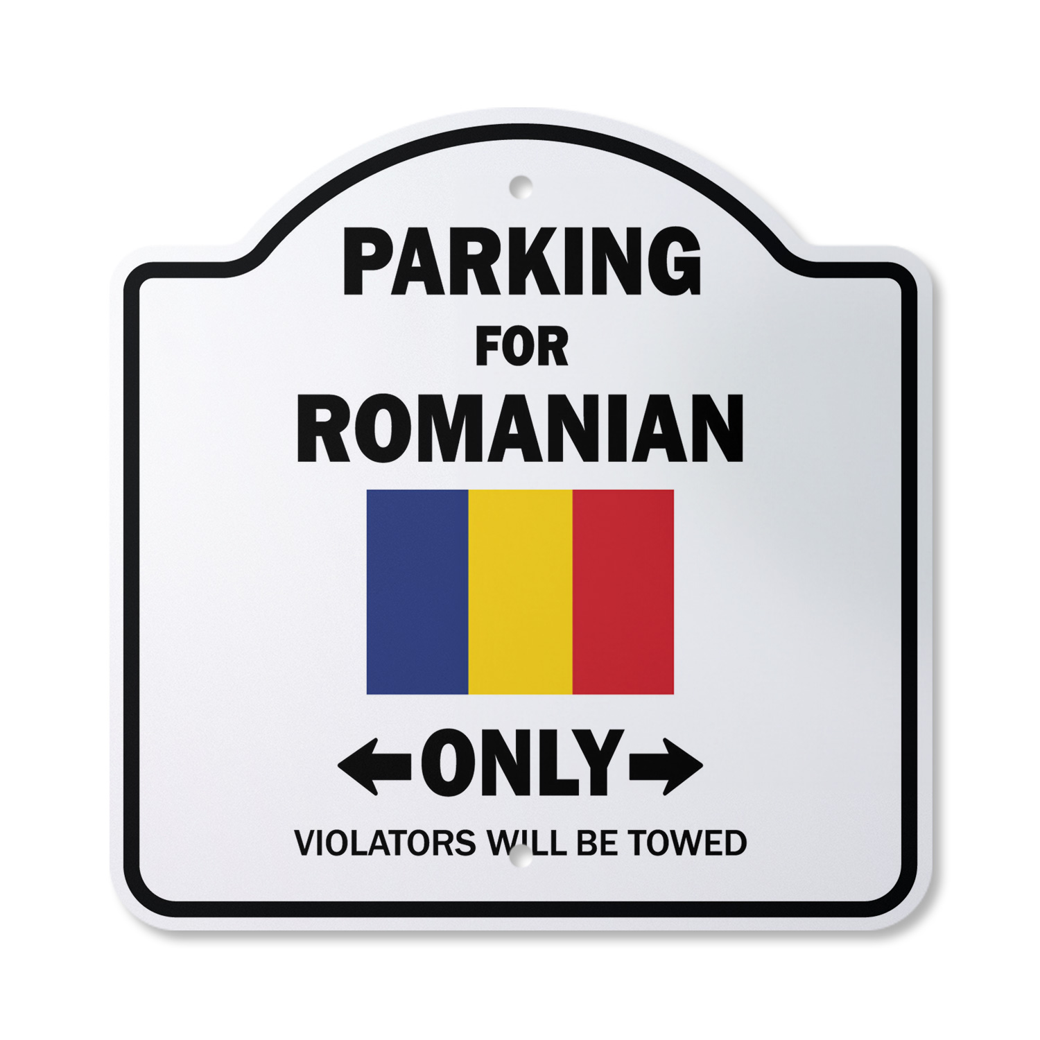 Parking For Romanian Only 10” x 10” Sign | Indoor/Outdoor Plastic ...