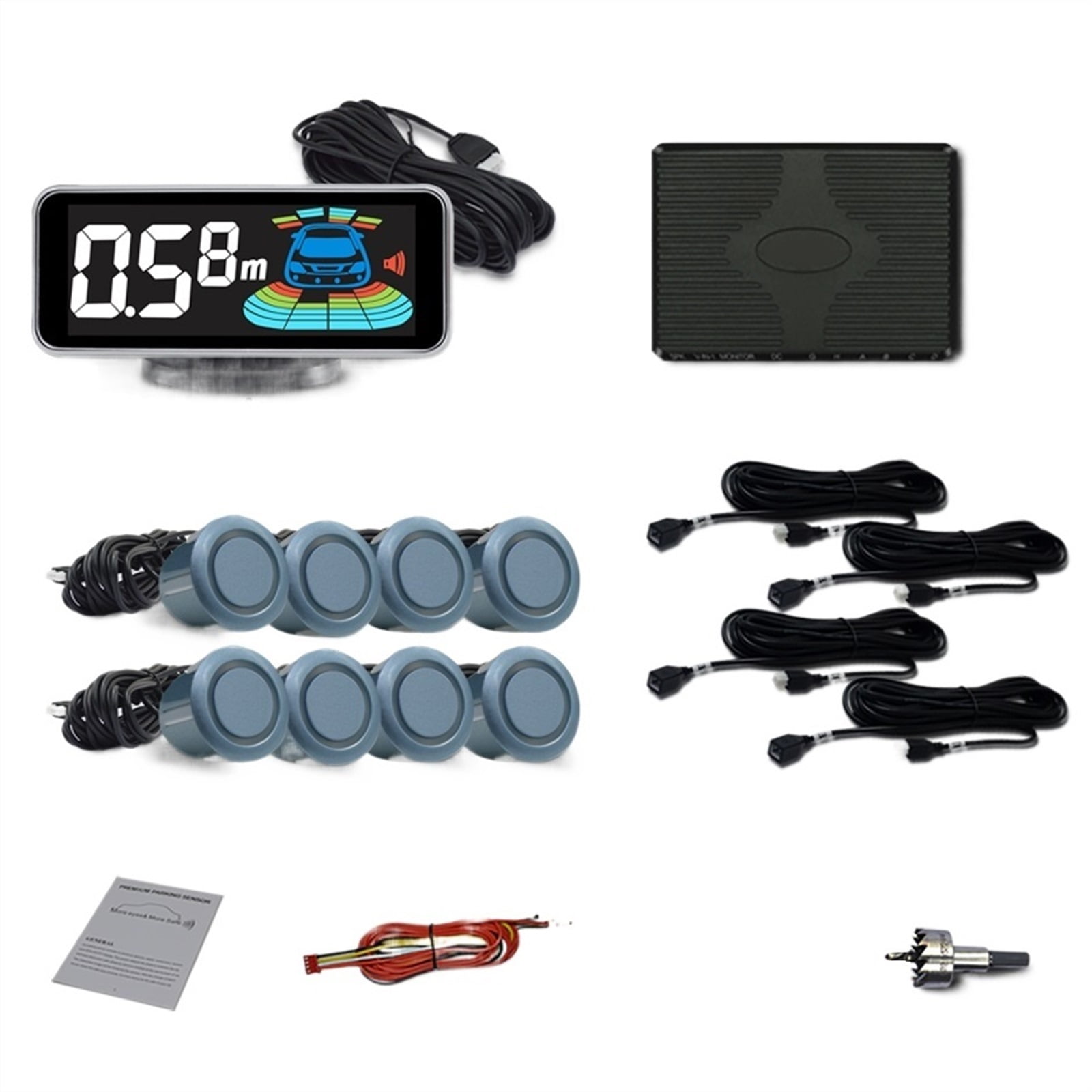 Parking Sensors Kit For Vehile 4 6 8 Reversing Front And Rear Car ...