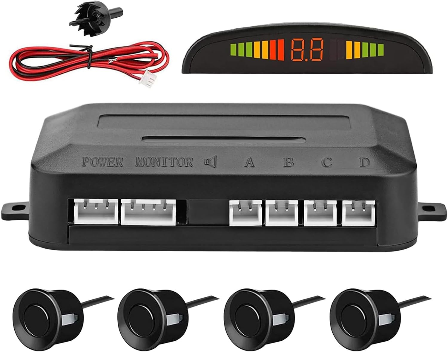 Parking Sensors for Vehicles - Car Parking Sensor System with 4 Sensors ...