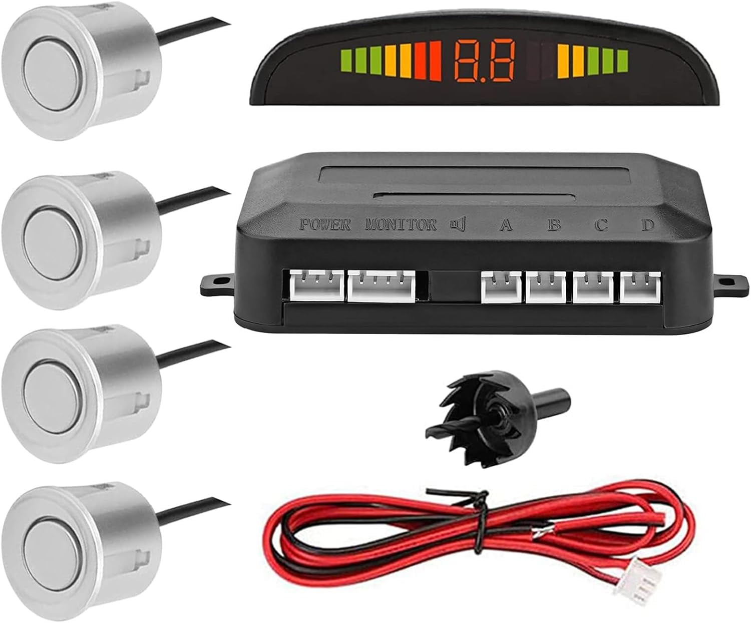 Parking Sensors for Vehicles - Car Parking Sensor System with 4 Sensors ...