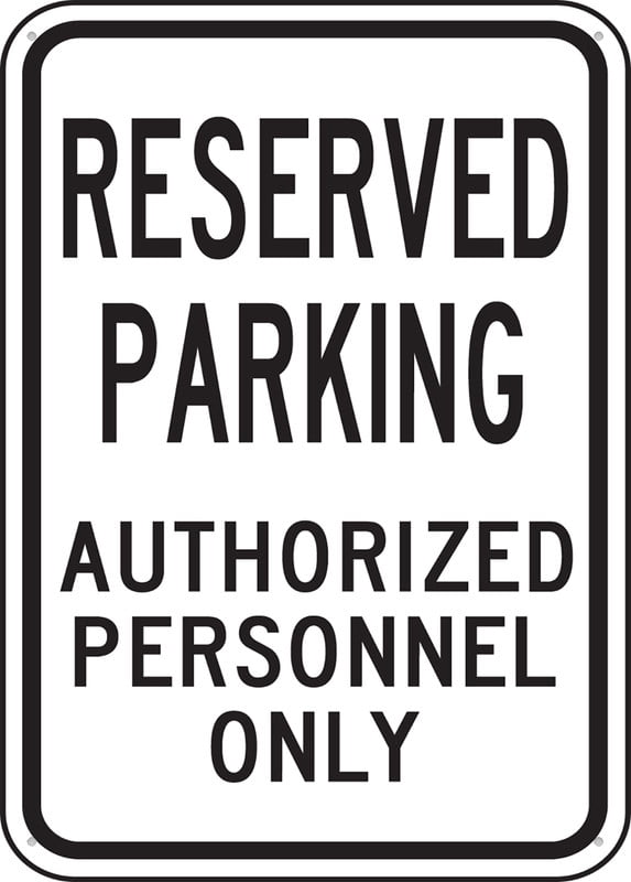 Compladeta Reserved Parking Sign, 12x8in, Aluminum, Easy Install ...