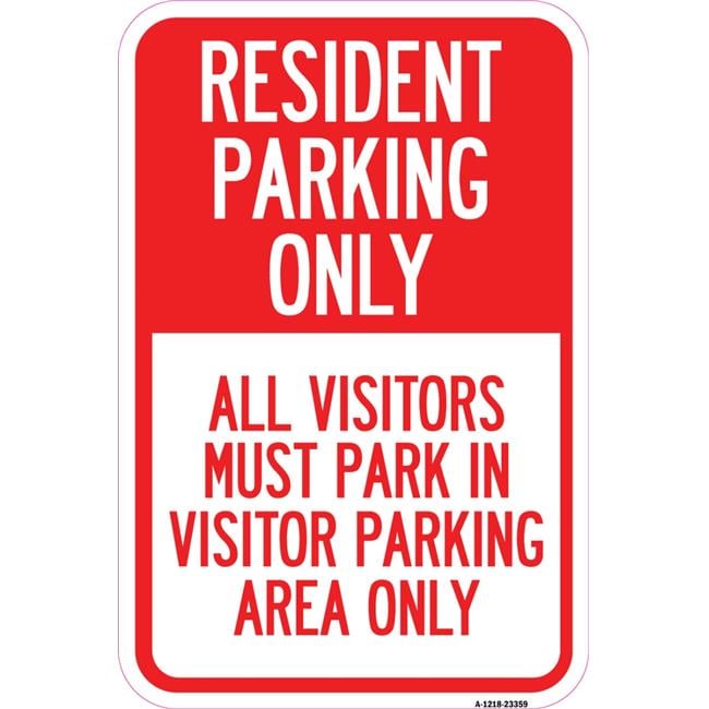 SignMission A-1218-23359 12 x 18 in. Aluminum Sign - Parking Sign ...