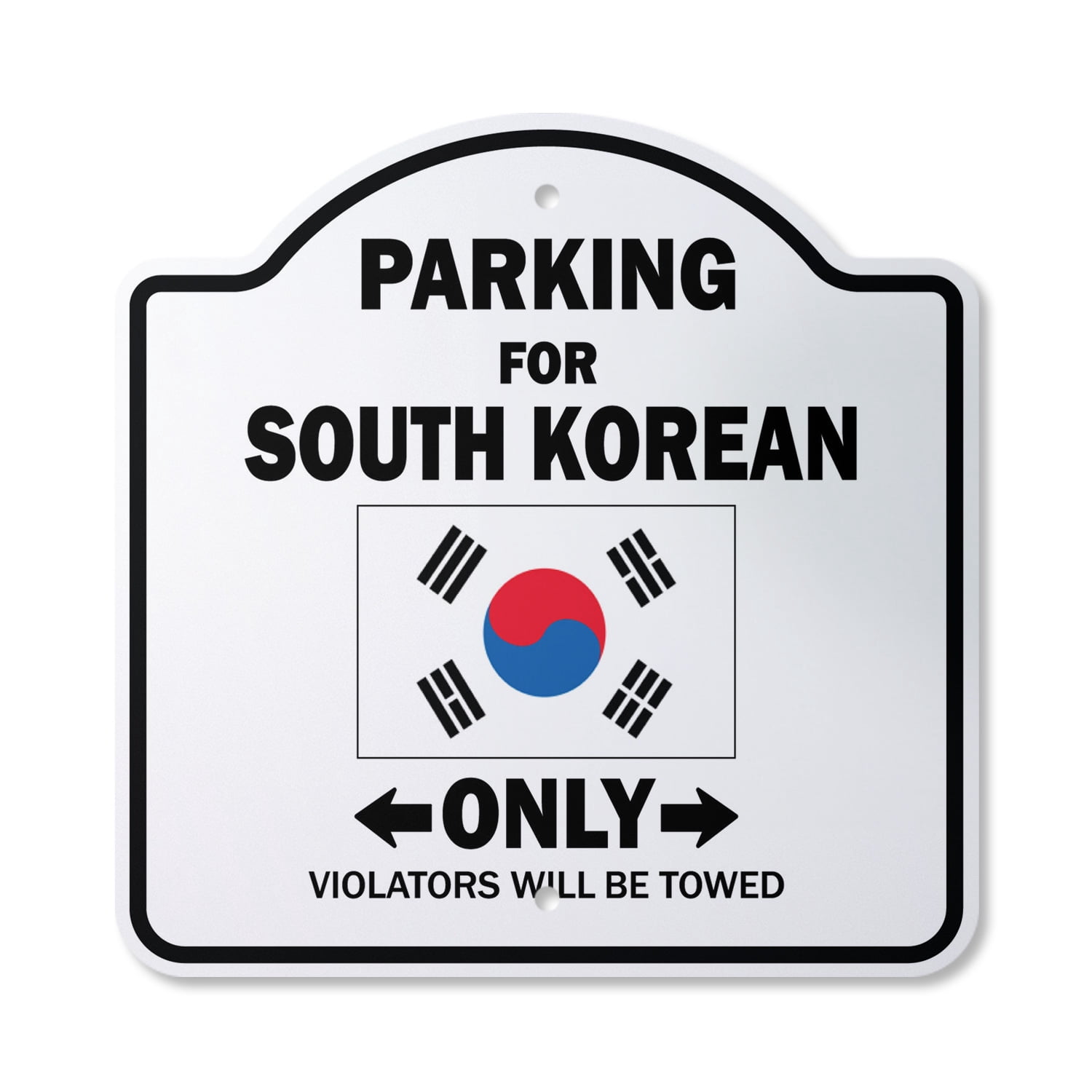 Parking For South Korean Only 14" X 14" Sign | Indoor/Outdoor Plastic ...