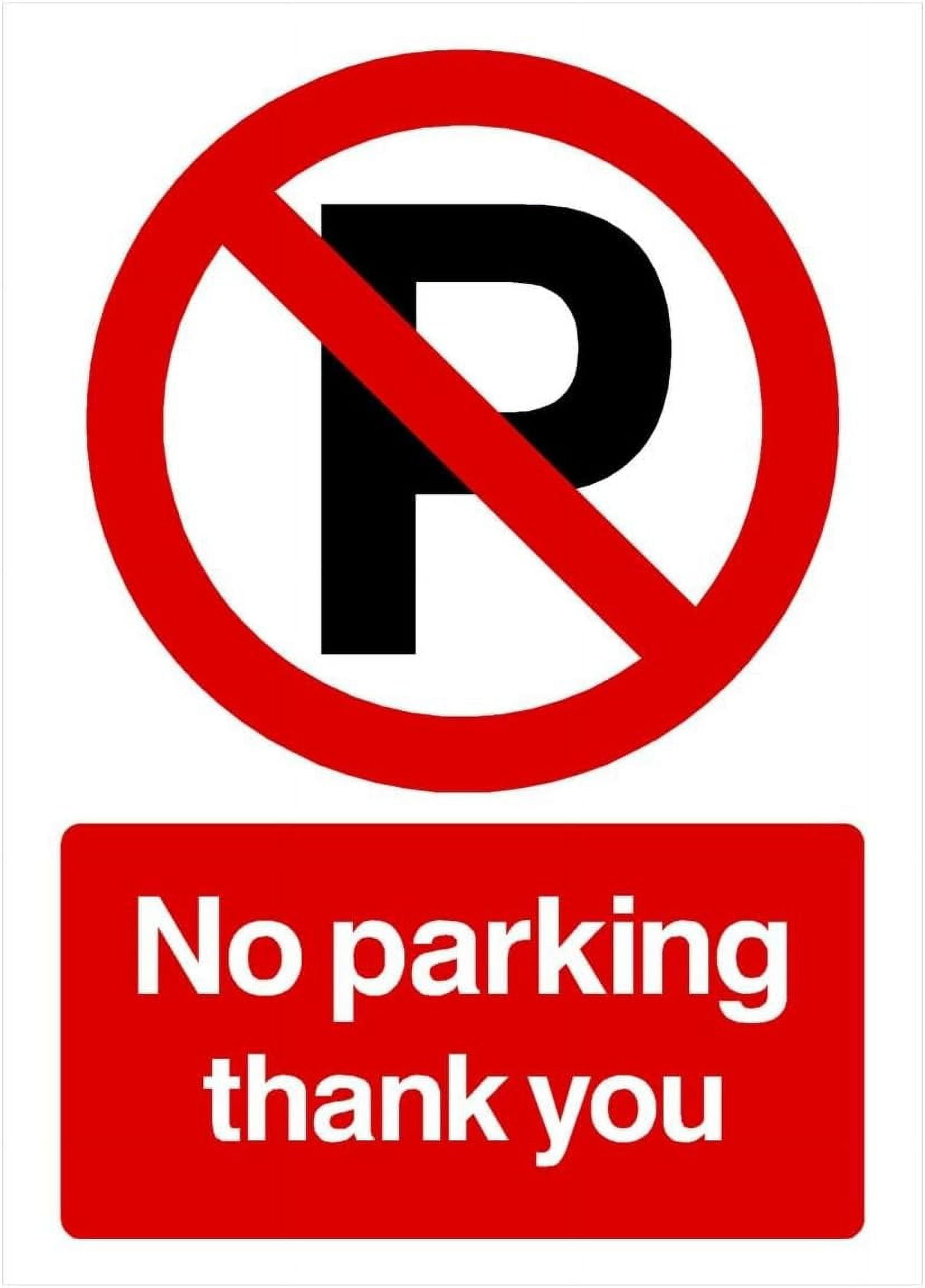 No Parking Thank You P Sign Portrait Parking Signs & Permits Metal Sign ...