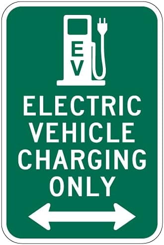 Parking Tin Sign Electric Vehicle Charging Only Funny Sign Decoration ...