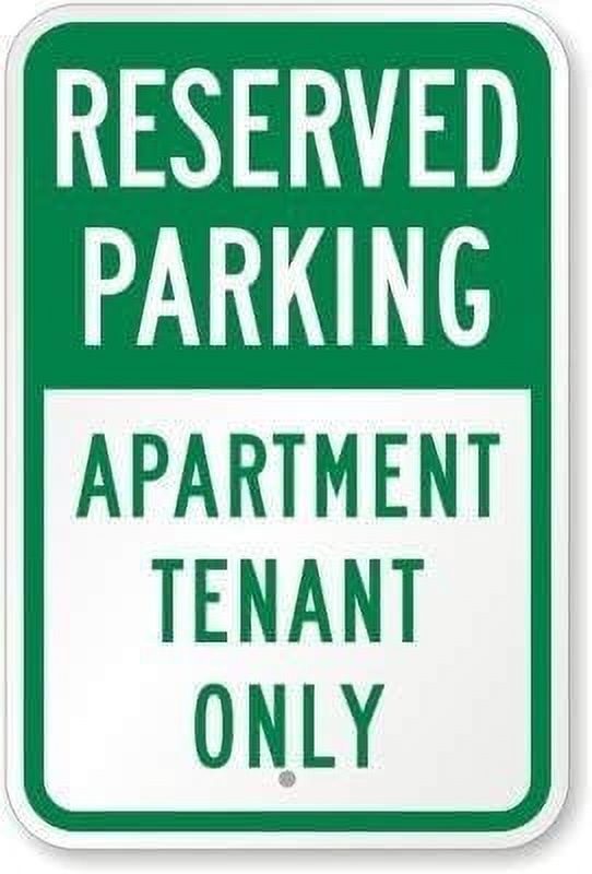 Parking Tin Sign Reserved Parking Apartment Tenant Only Funny Sign ...
