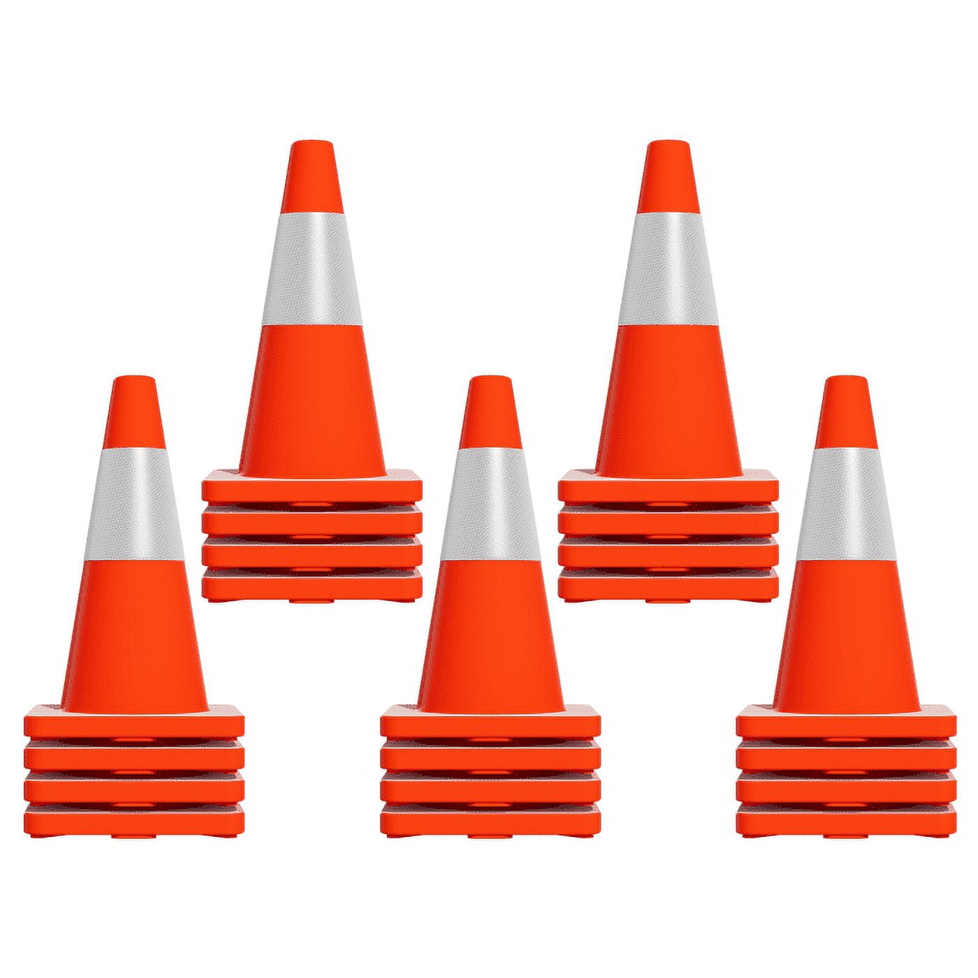 Parking Training Construction Cones, 18.1in Height, 5.9in Reflective ...