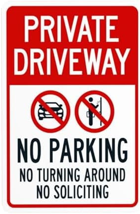 No Parking No Turning Around Or Soliciting With Symbols Warning ...