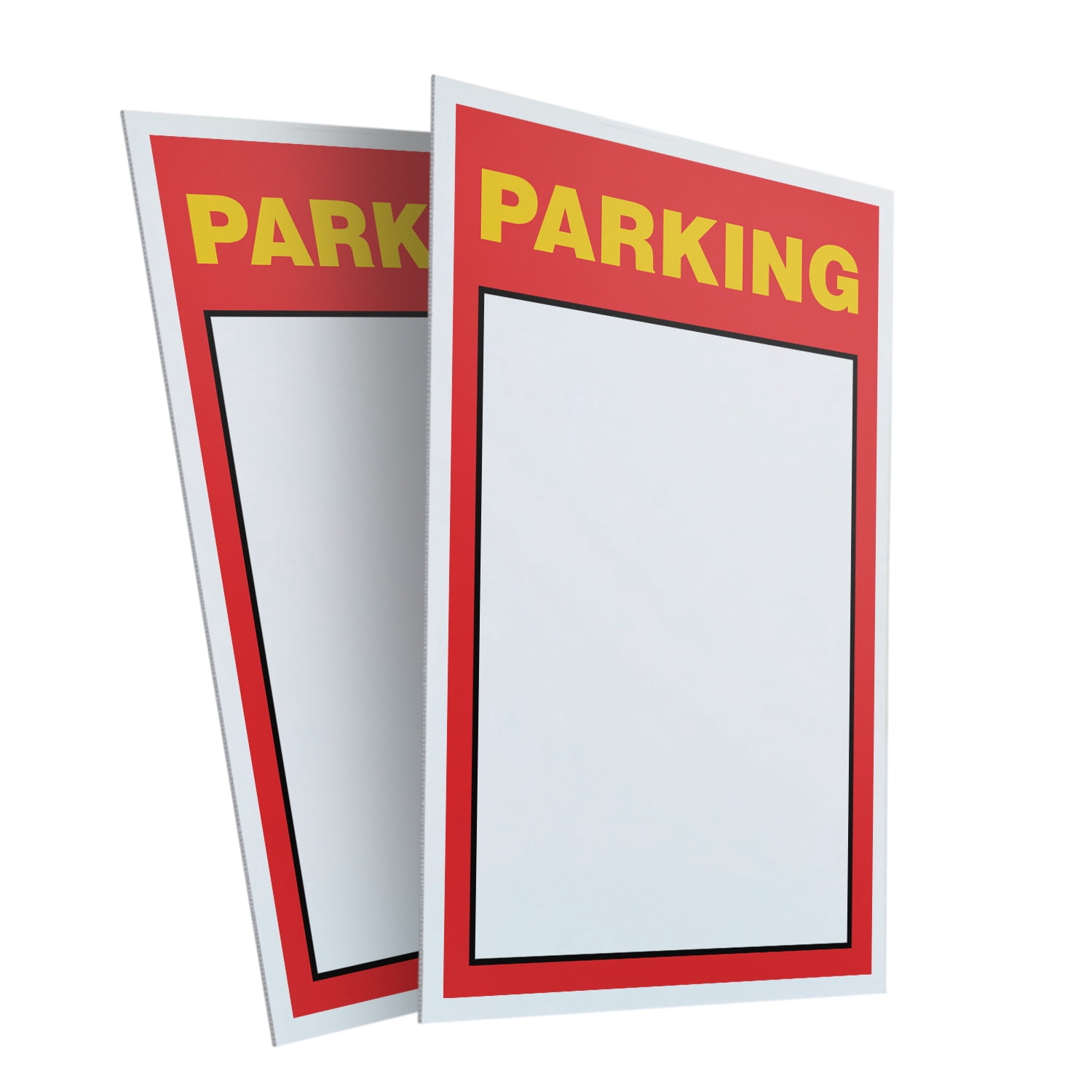Parking Variable (2-Pack) 24 Inch x 36 Inch Plastic Signs | Sign Insert ...
