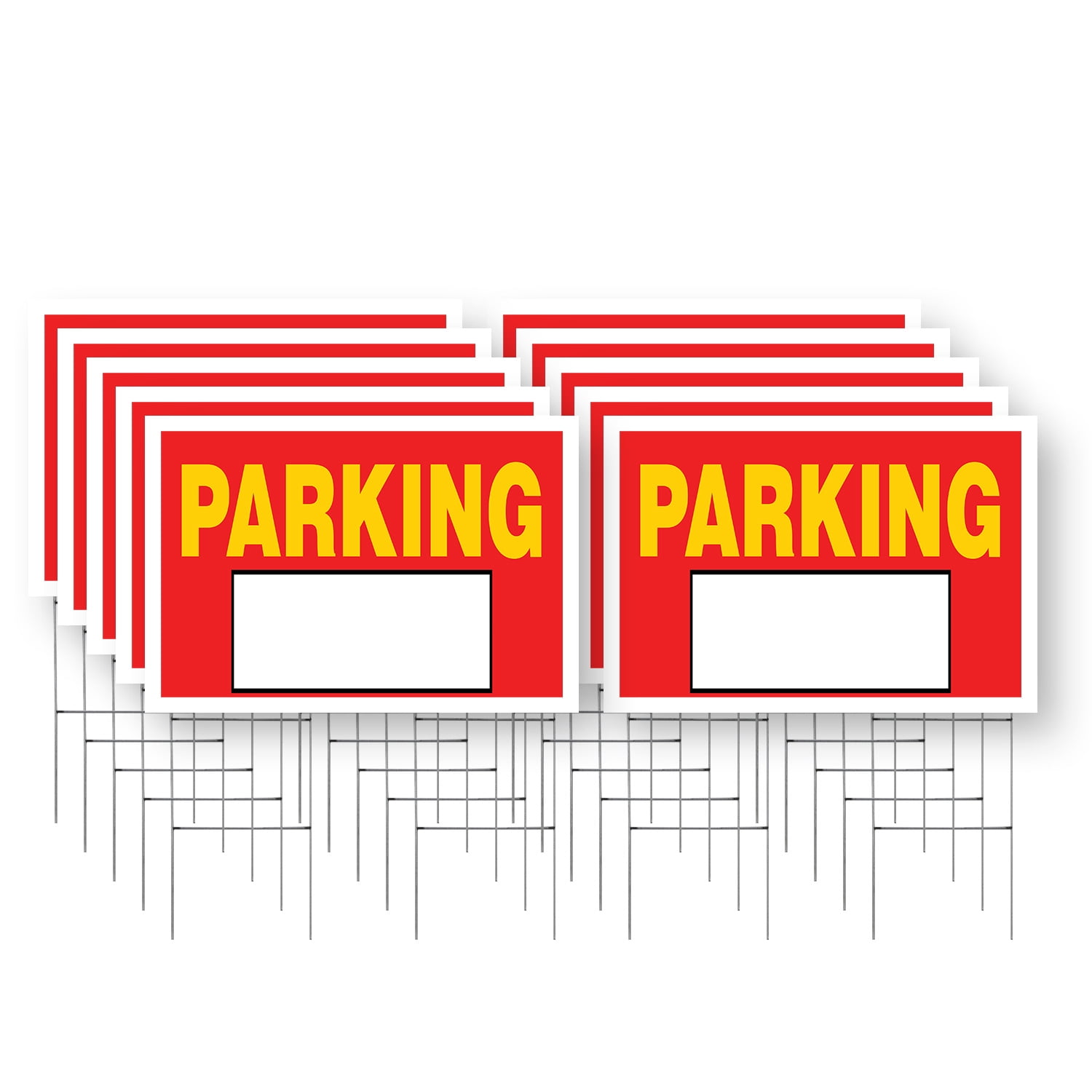 Parking Variable Yard Sign 10 Pack of 24 Inch x 36 Inch Double Sided ...