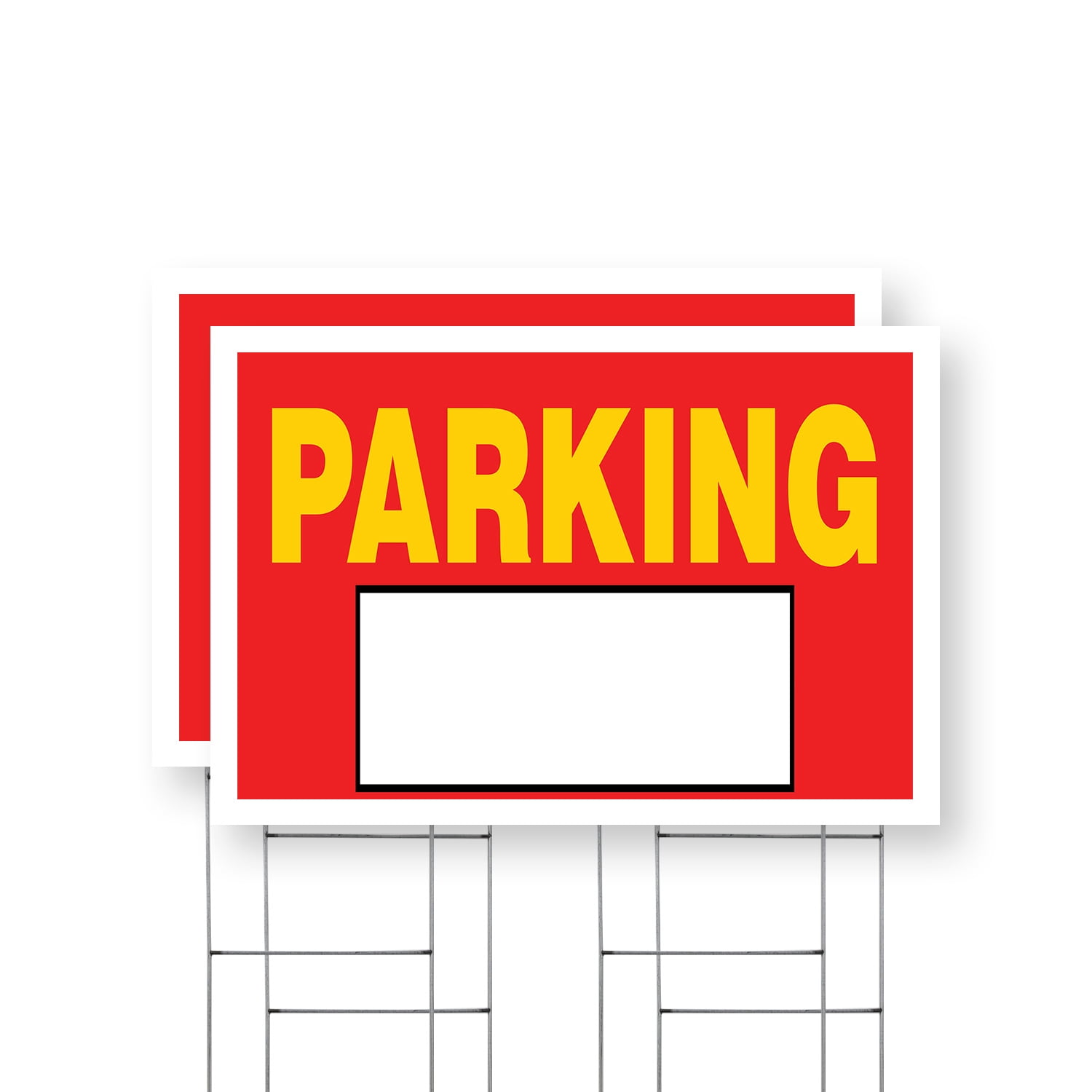Parking Variable Yard Sign 2 Pack of 24 Inch x 36 Inch Double Sided ...