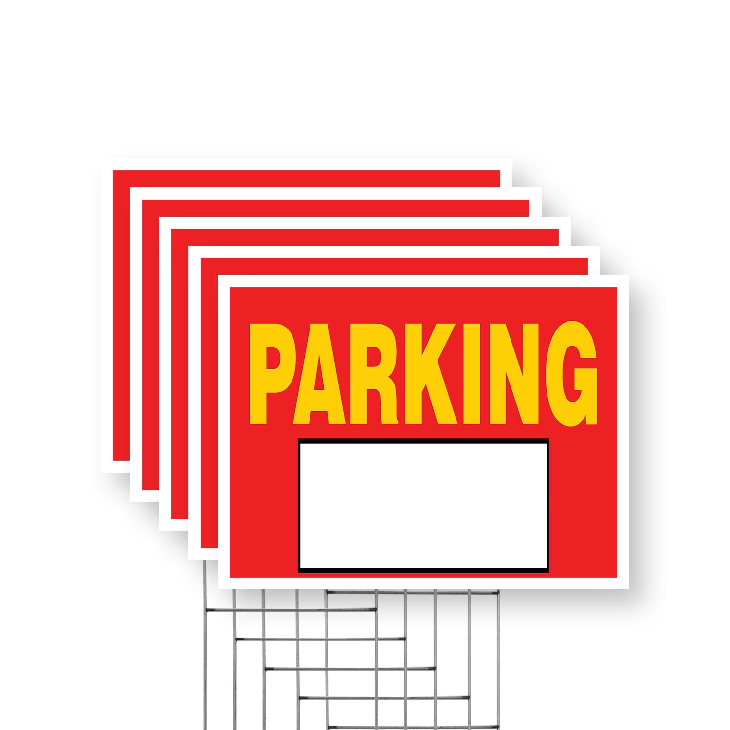 Parking Variable Yard Sign 5 Pack of 12 Inch x 16 Inch Double Sided ...