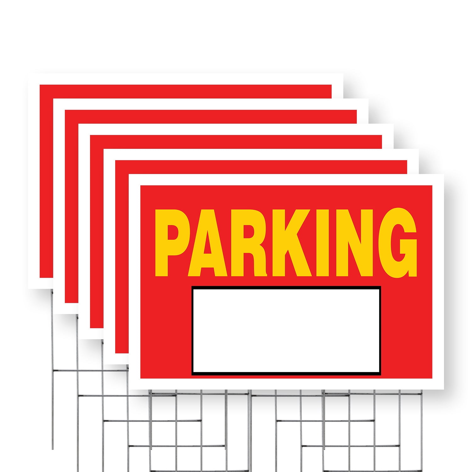 Parking Variable Yard Sign 5 Pack of 24 Inch x 36 Inch Single Sided ...