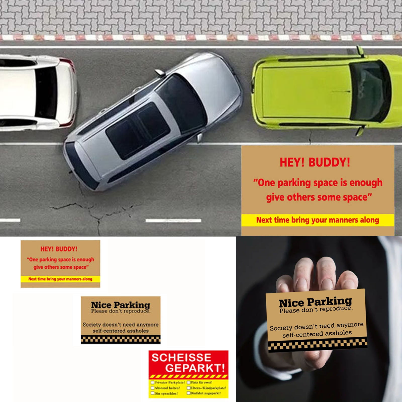 Parking Violation Cards | 50 Pack | Multiple Reasons for Bad Parking ...