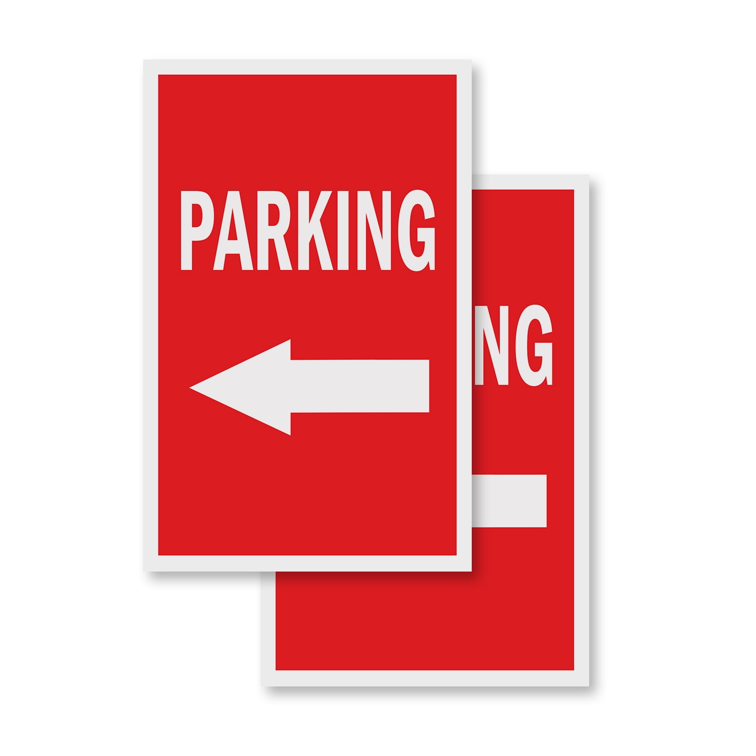 Parking With Arrow (2-PACK) 24" x 36" Vinyl Decals | Sign Insert Peel ...
