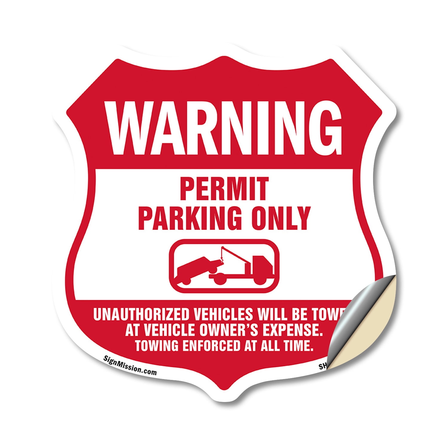 No Parking Without Permit Warning Permit Parking Only Unauthorized ...