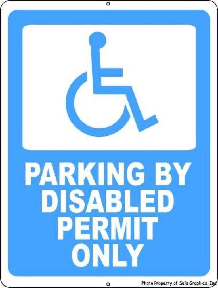 Parking by Disabled Permit Only Sign - Walmart.com